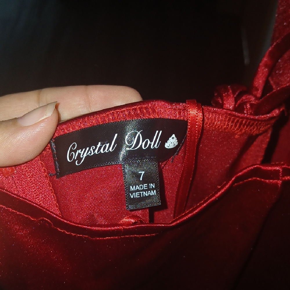 Crystal Doll Strapless Red Dress - Gem
